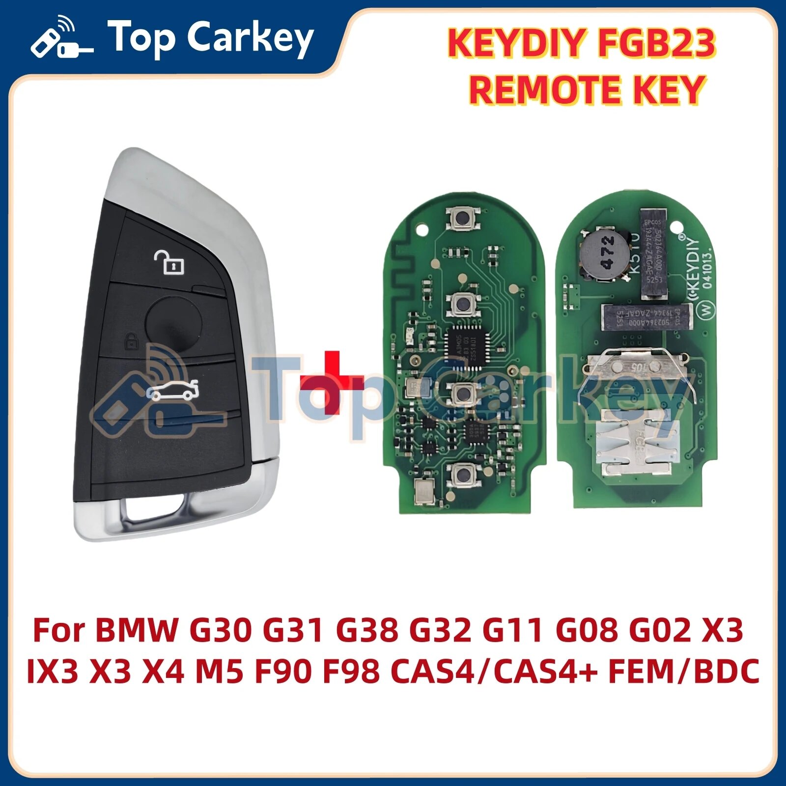 Плата дистанционного управления KEYDIY KD FGB23 434 МГц для BMW G30 G31 G38 G32 G11 G08 3 Black BTN