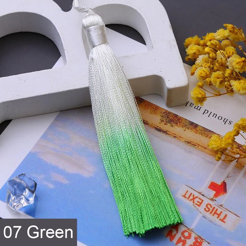 Градиентные кисточки из полиэстера 8 см, 2/5/10 шт Зеленый, 5Pcs, 07 Green