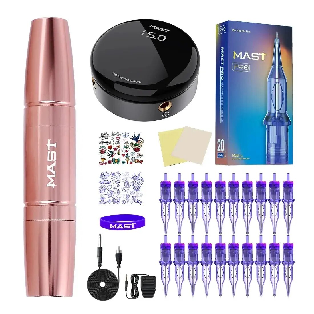 MAST TATTOO Magi Роторная машинка для перманентного макияжа Rose gold-Kit