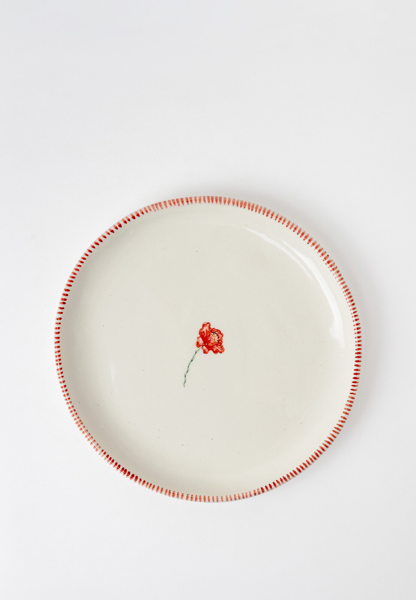 La Palme Artisan Ceramica, Тарелка D190 Авторская Роспись Маки ручная работа
