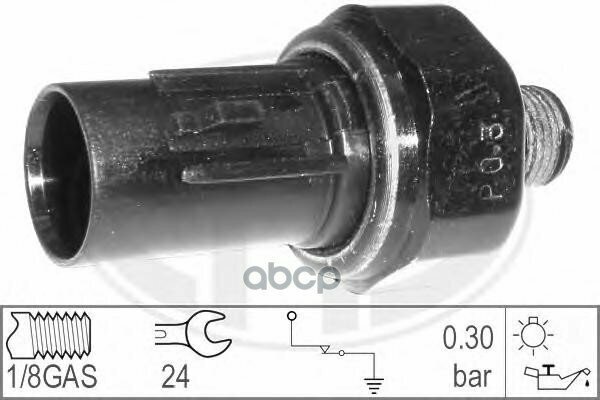 Датчик давления масла HYUNDAI/KIA /P=0,3Bar /резьба 1/8 GAS ERA 330566 Era арт. 330566