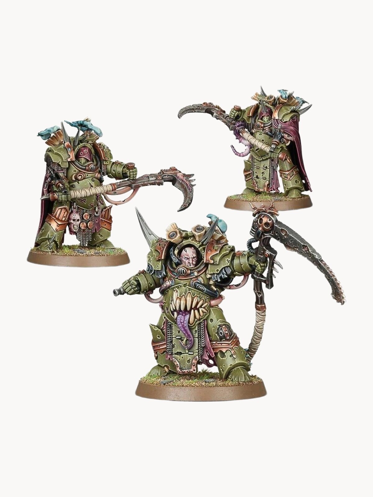 Миниатюра Warhammer 40000 Plague Chaos Terminators / Чумные терминаторы хаоса (