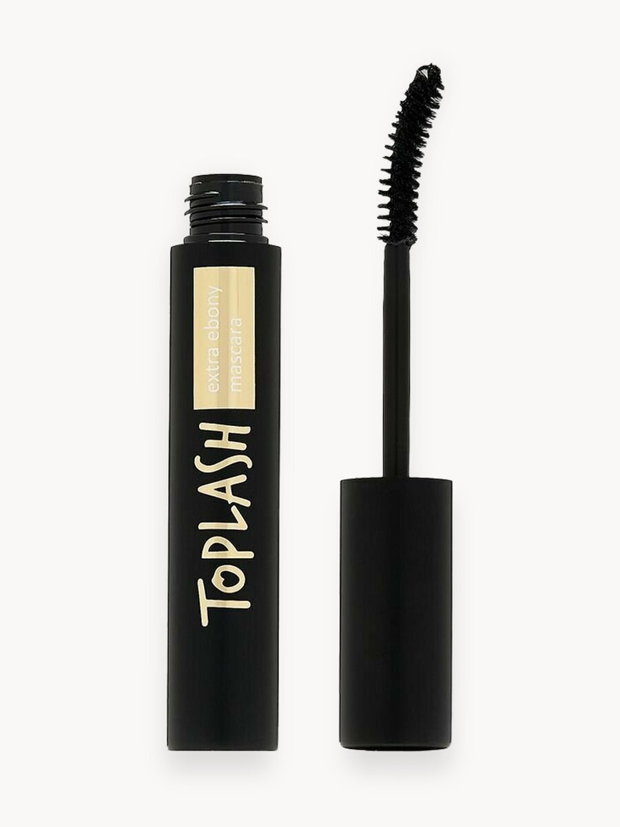 Тушь для ресниц Toplash 6 мл, экстра черная тушь с кератином и витамином Е.