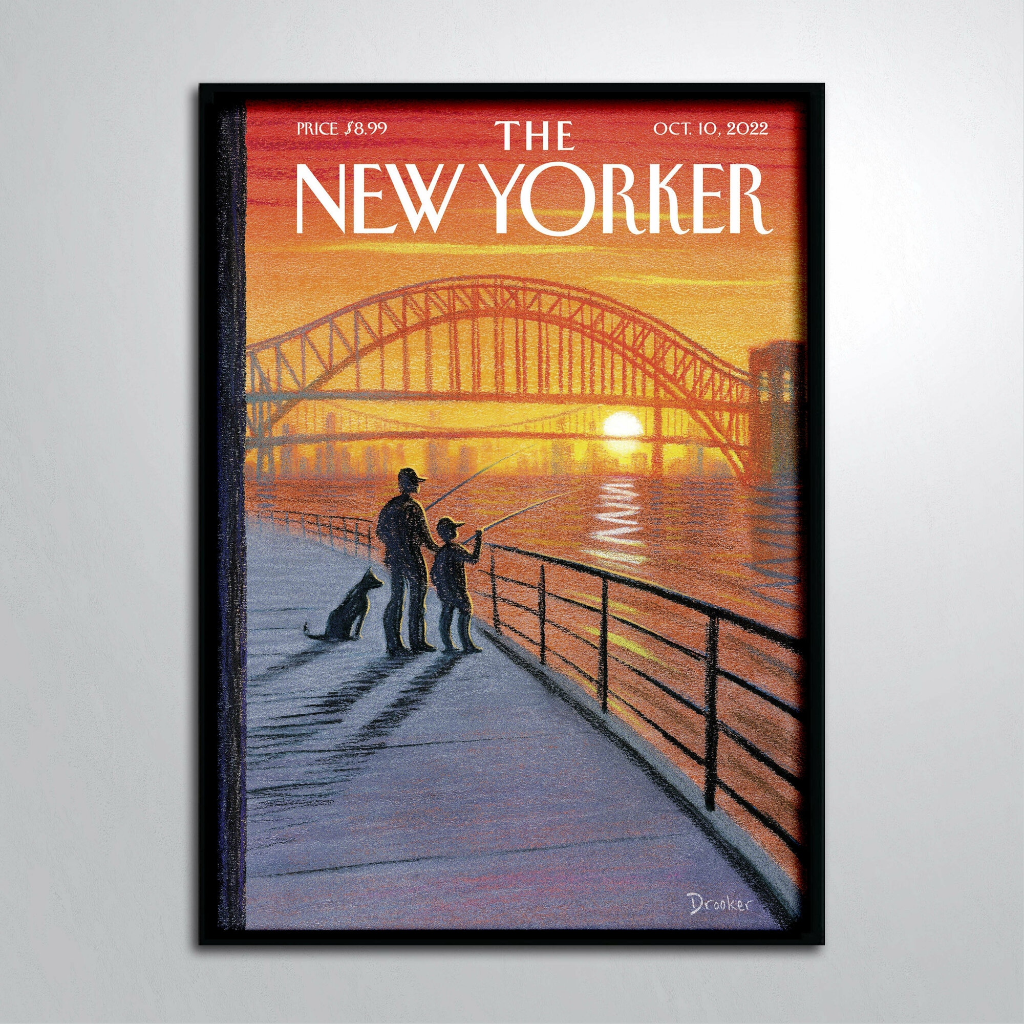 Постер в раме/Постер для интерьера/Плакат Винтажный Журнал Нью Йоркер The NEW YORKER 10 октябрь 2022 г
