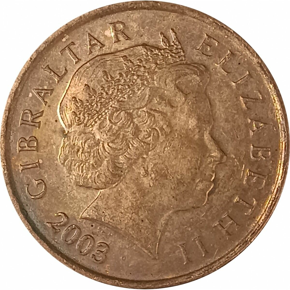 1 пенни 2003 Гибралтар из оборота