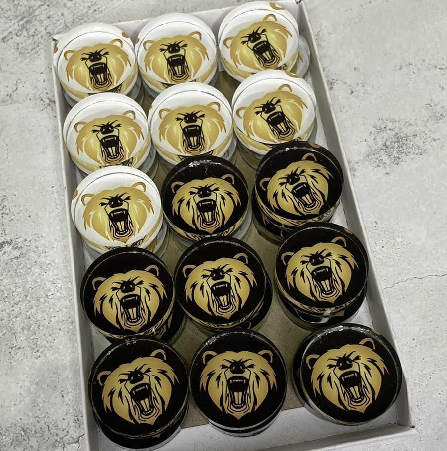 Фишки для нард и шашек "Яростный Медведь", 30 шт, 27 мм, орг. стекло