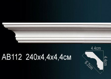 Карниз Потолочный Perfect AB112 Д240xШ4.4xВ4.4 см /Перфект.