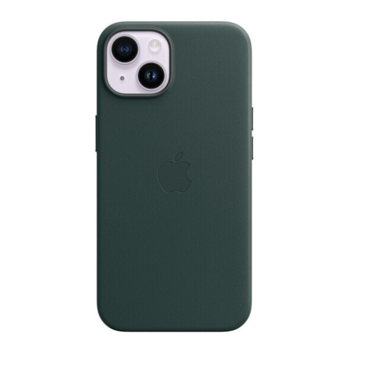 Чехол для IPhone 14 Leather Case with MagSafe - Forest Green (Темно-зеленый)