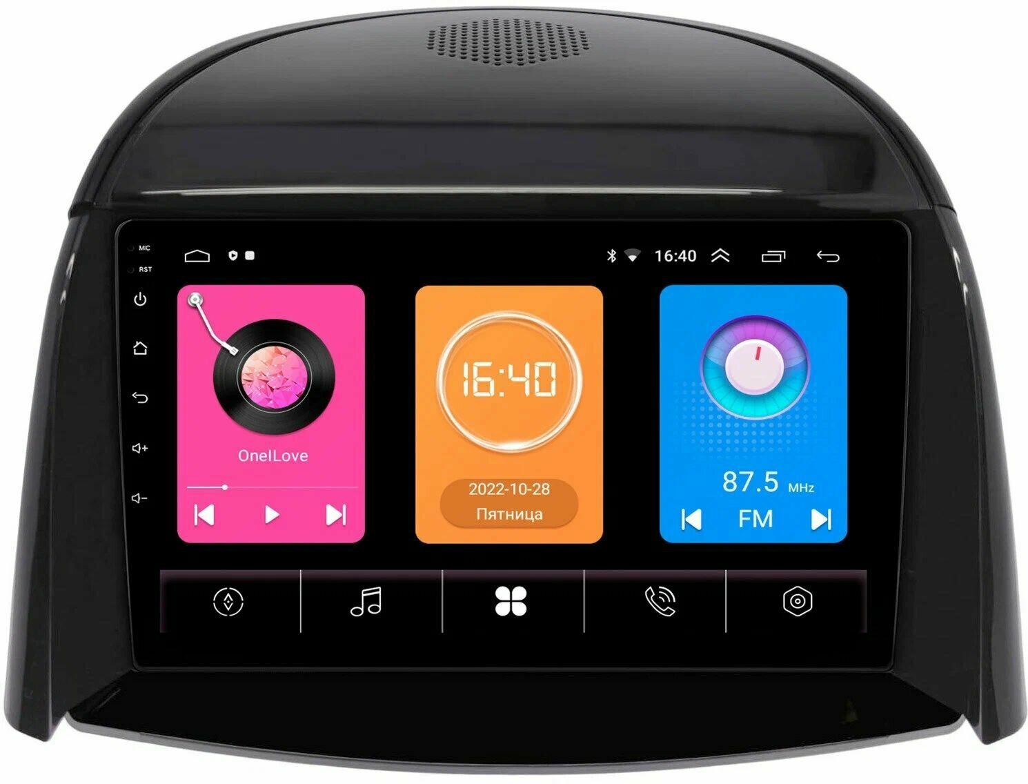 Автомагнитола с рамкой 2 din 9 дюймов для Renault Koleos 1 2008-20162 / Android 6Gb+128Gb / GPS / Поддержка сим-карты / Камеры 360 гр./ Встроенные кулер охлаждения