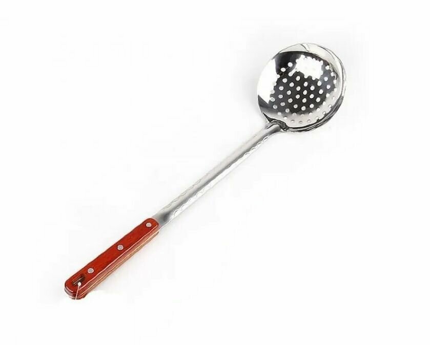 Шумовка ShurpaMurpa стальная с деревянной ручкой, длина 45 см