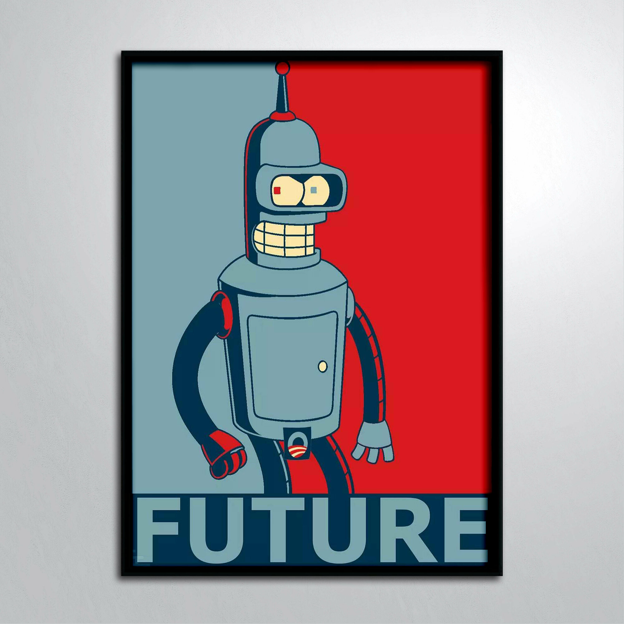 Постер без рамы/Футурама Бендер Арт Futurama
