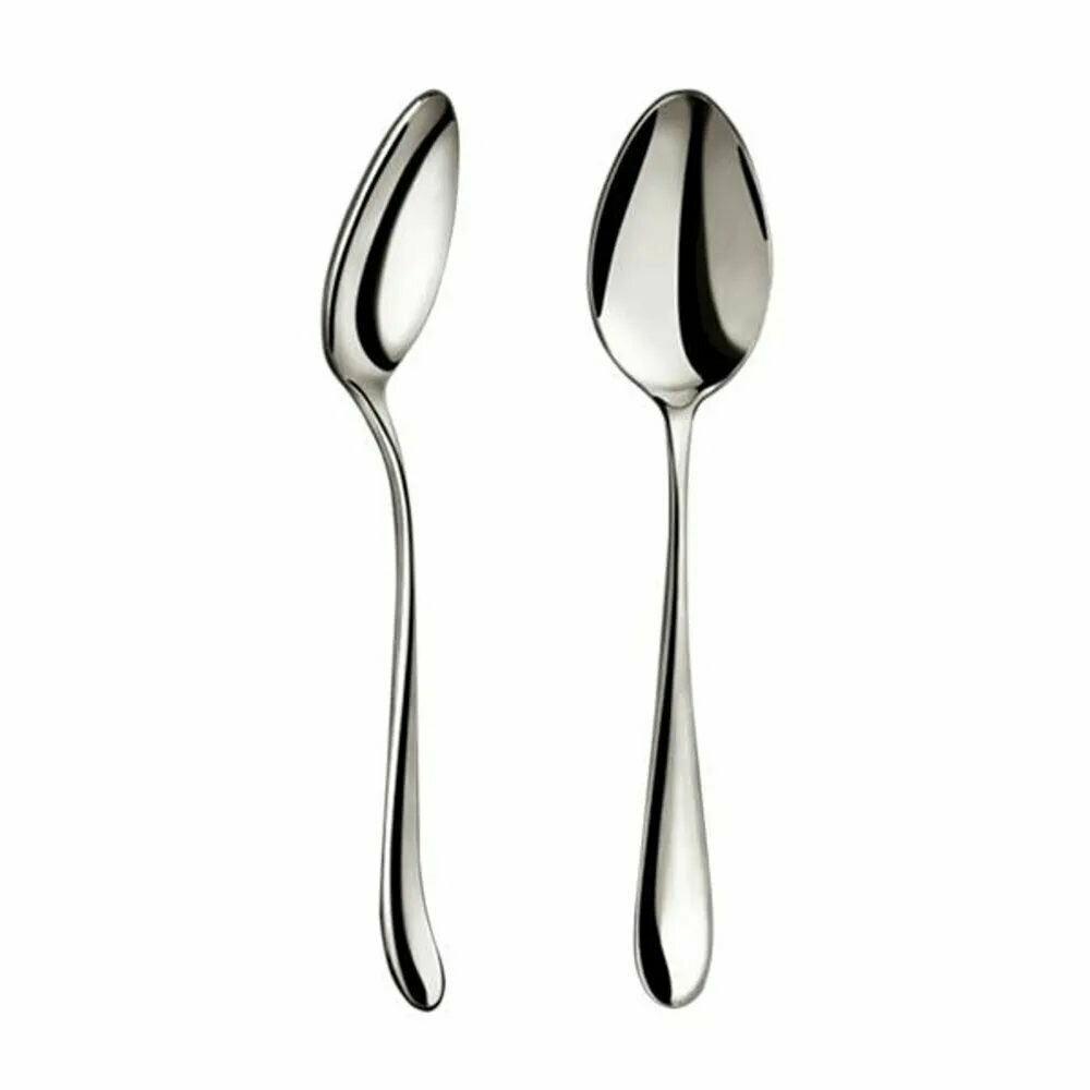 Набор столовых ложек, из нержавеющей стали, посеребренные, длина 23 см