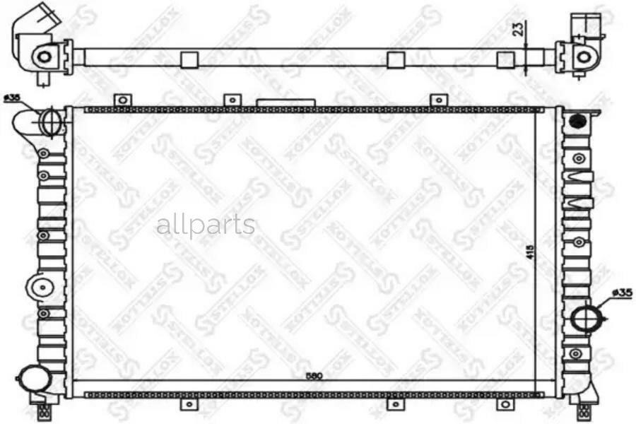 STELLOX 1025488SX радиатор системы охлаждения!\ Alfa Romeo 156 1.9-2.4JTD 97-06