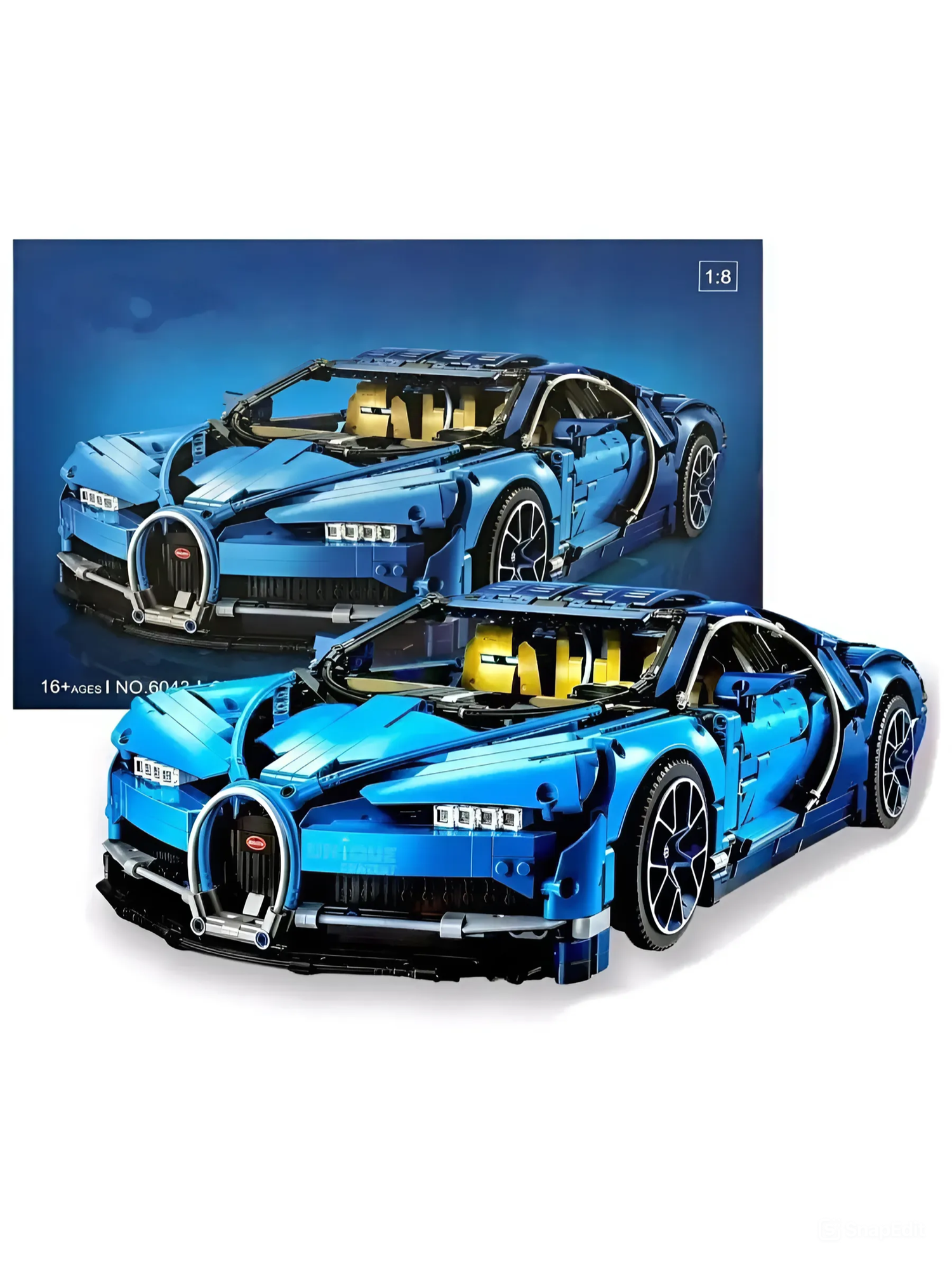Конструктор Supercar Bugatti Chiron / Technicа Supercar / 4031 деталей / Гоночная машина