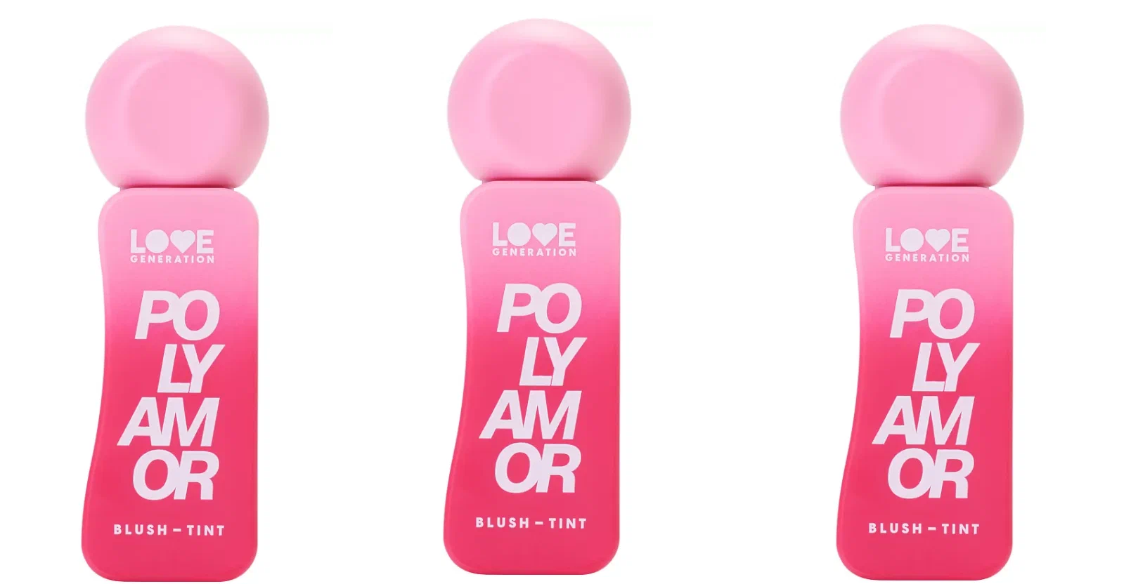 Румяна-тинт Love Generation Polyamor, тон 01 нежно-розовый, 1,8 мл 3 шт