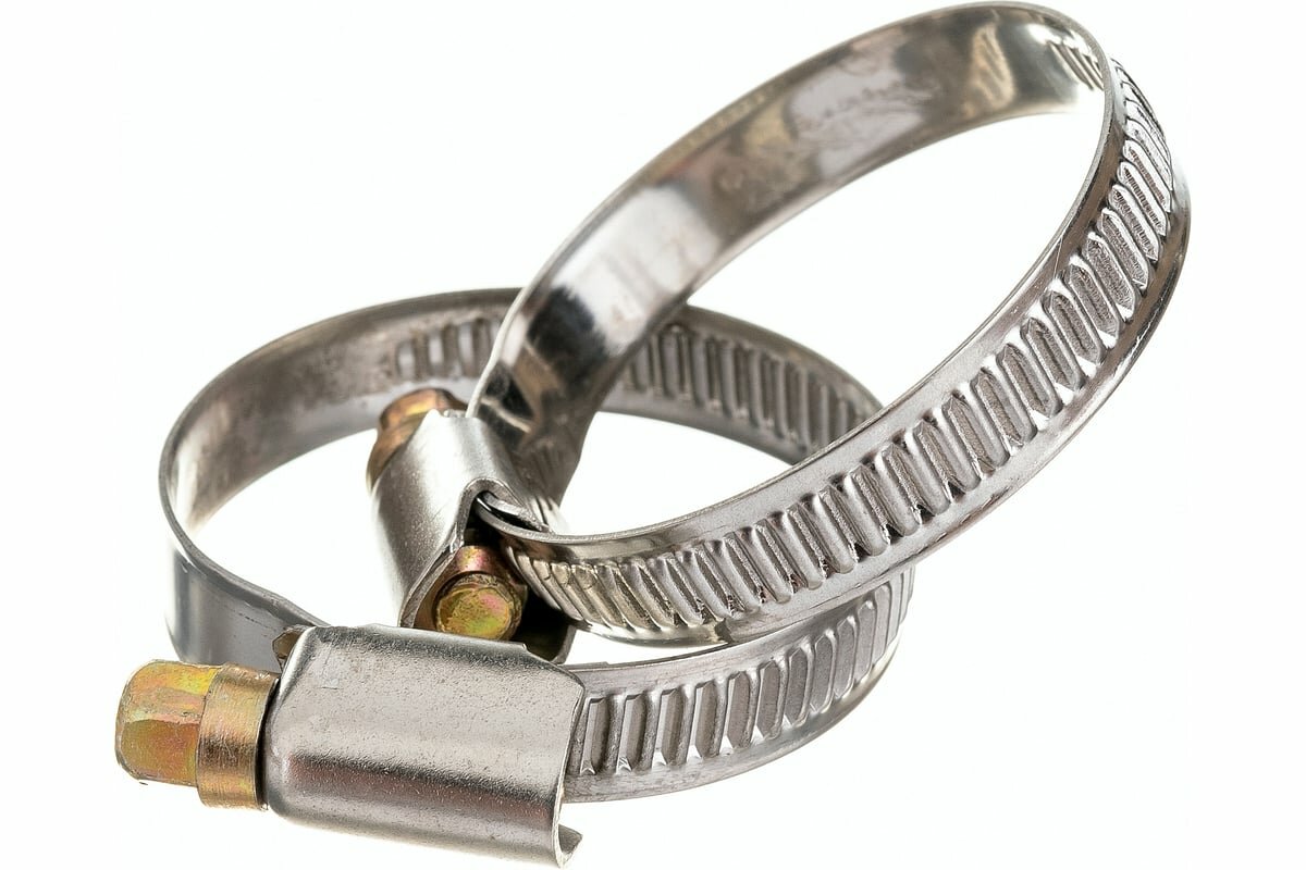 Tech-Krep обжимной хомут из нержавеющей стали 25x40 мм, комплект 2 шт для соединения труб