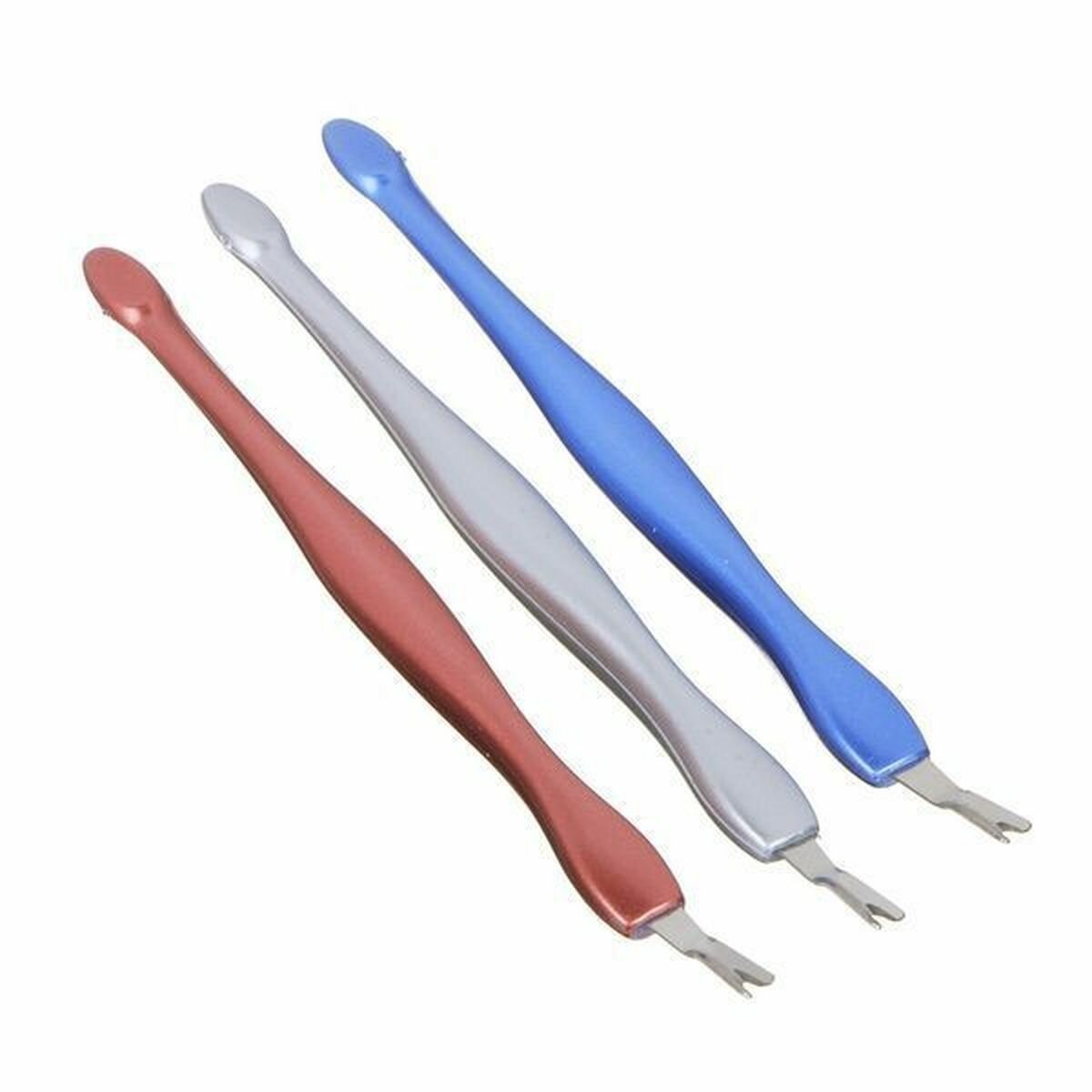 Триммер для кутикул Перламутр 11см (пластик, металл), цвет в ассортименте, цена за 1 шт.