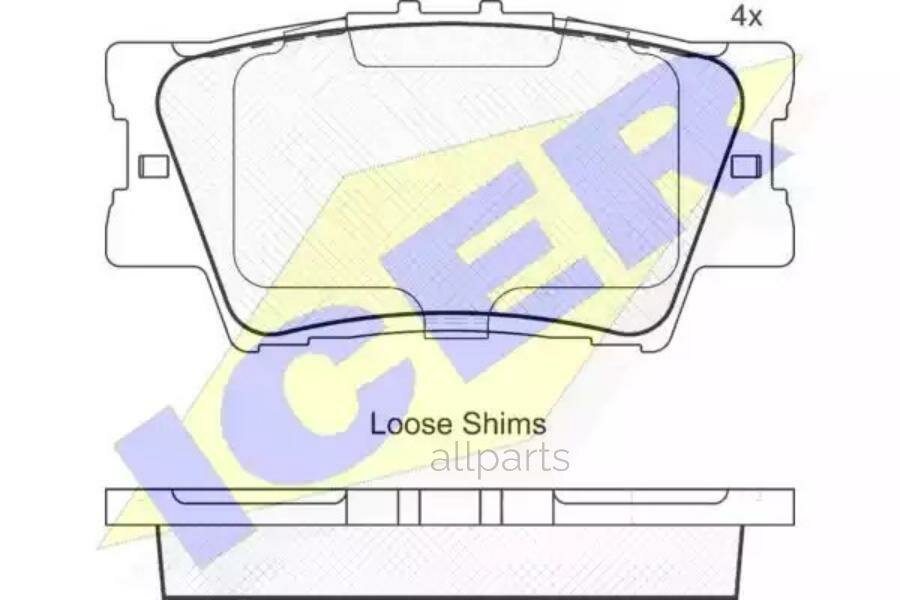 ICER 181761 181761 колодки дисковые задние!\ Toyota RAV4 2.0/2.2 D-4D 06>