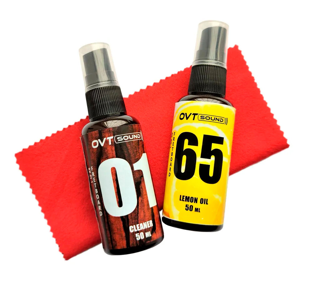 OVTSound-oil. and. cl.50ml Комплект для ухода за накладкой: масло, очиститель, салфетка, OVTSound