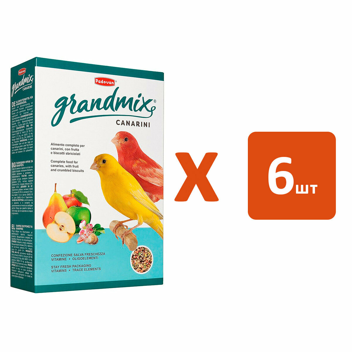 PADOVAN GRANDMIX CANARINI корм для канареек (400 гр х 6 шт)