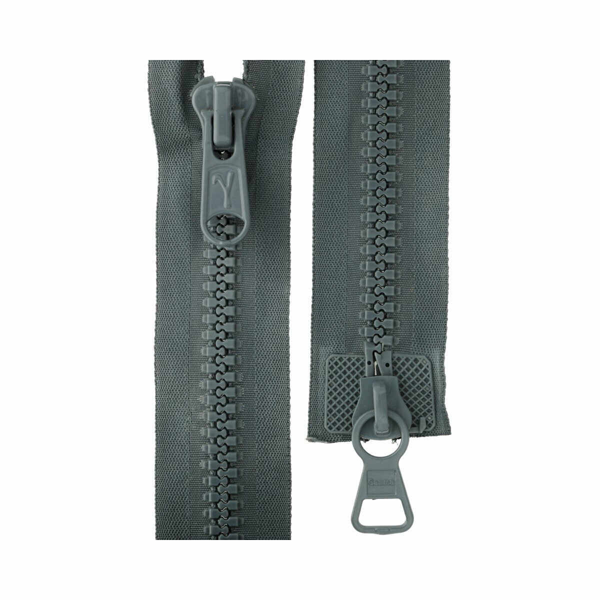 Молния Трактор Gamma крупный двухзамк. G2080T 75 см 10 шт двухзамковая №076 т. серый