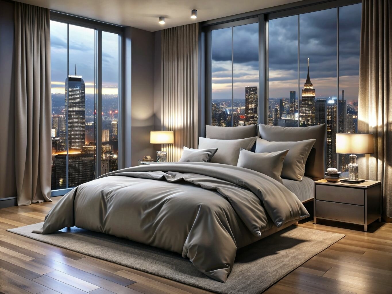 Пододеяльник из тенселя 150 х 200 - М - 60S 4216 Серебро