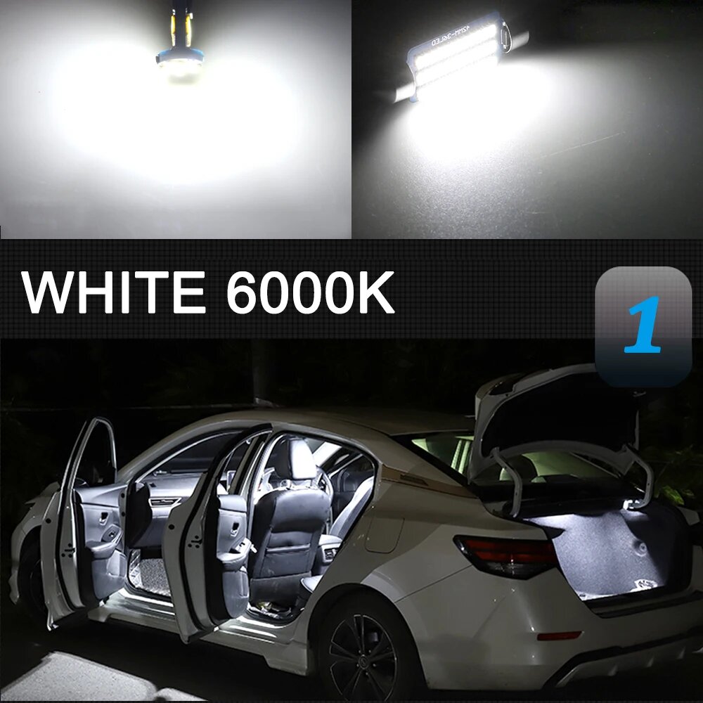 Светодиодные лампы AENVTOL White 6000K для KIA Optima 2000-2019