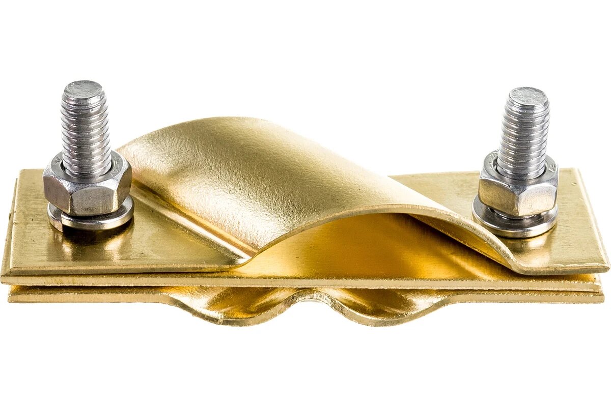 EZETEK Зажим заземления стержень - полоса/пруток диагональный, латунь 90531