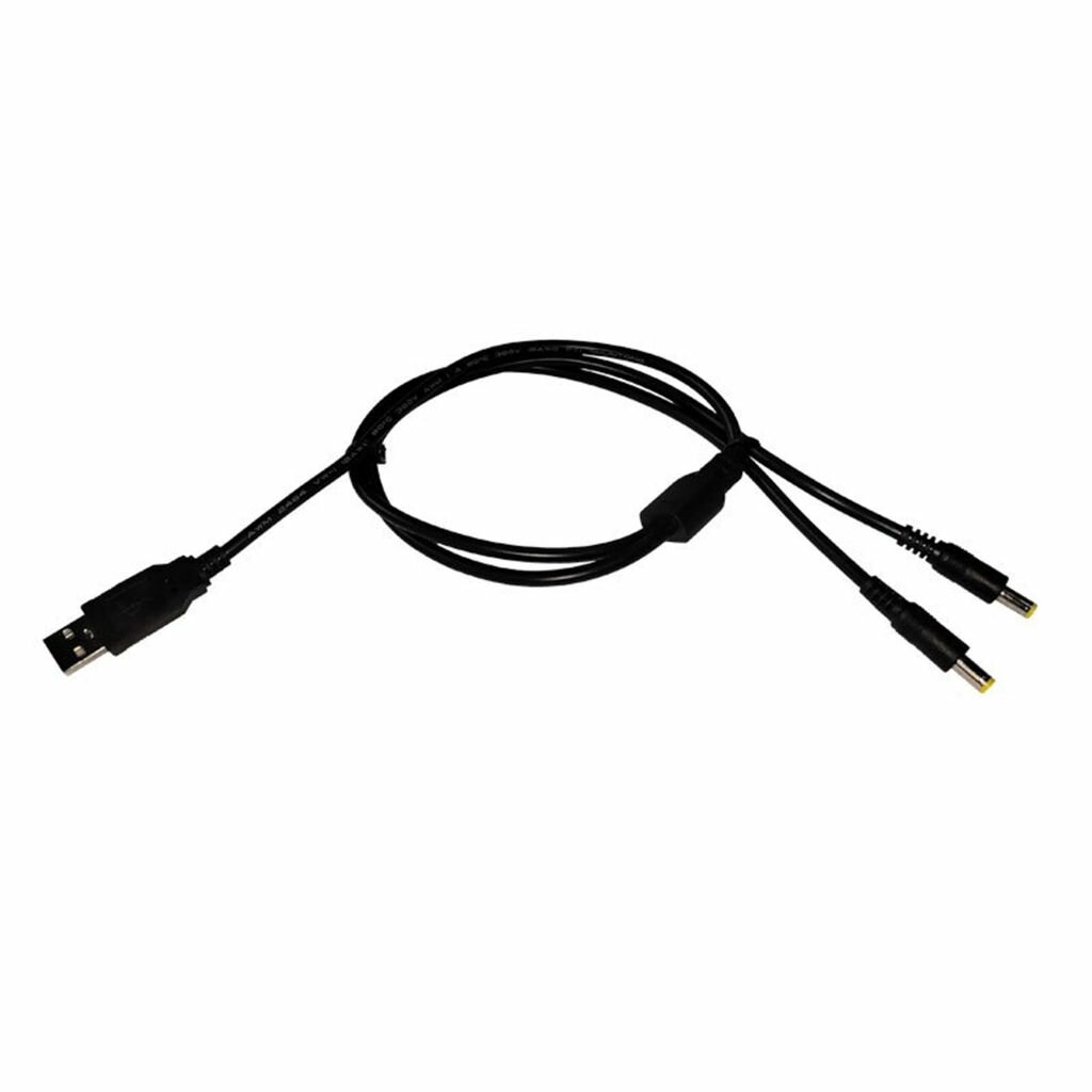 USB-кабель с разъемом 5.5x2.5 мм для питания 5V, - Один на двоих