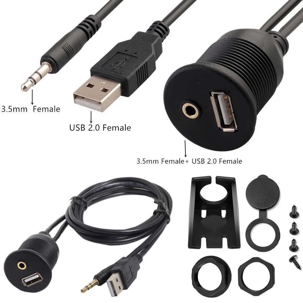 USB 2.0/3.0 удлинитель кабеля QinMSY черный 1м/2м 2 м, USB2.0 and 3.5mm