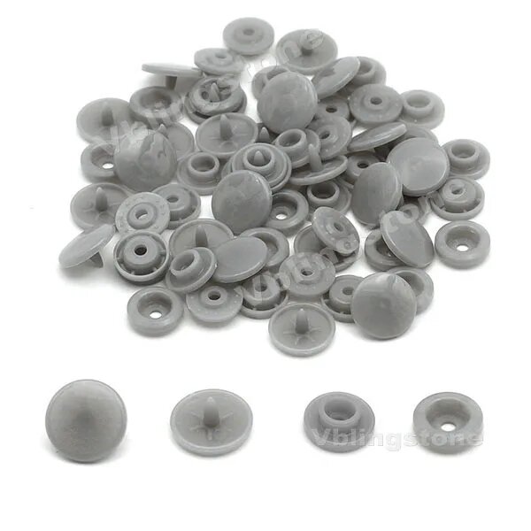 Пластиковые кнопки серые T5, 200sets, B24