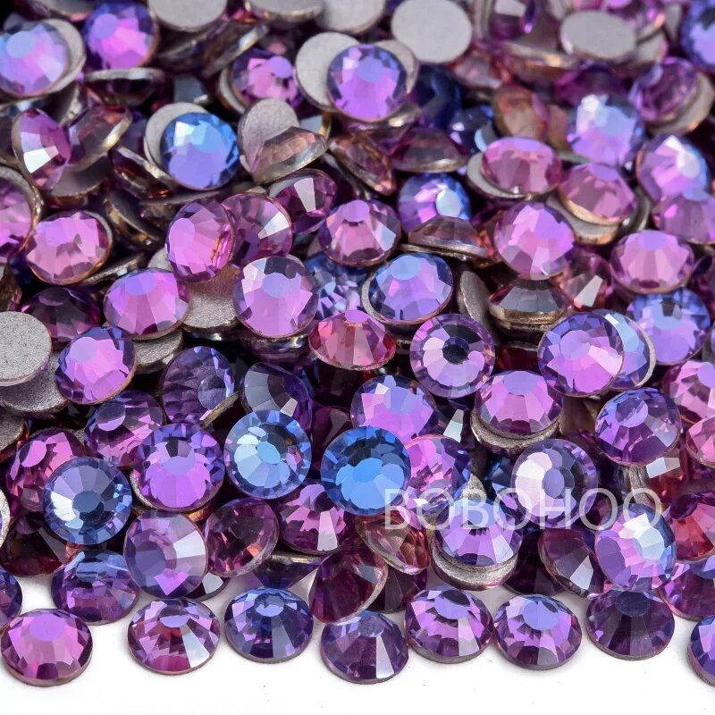 Bobohoo стеклянные стразы SS4-SS30 Фиолетовый, SS16----1440pcs, P215 Dream Lavender
