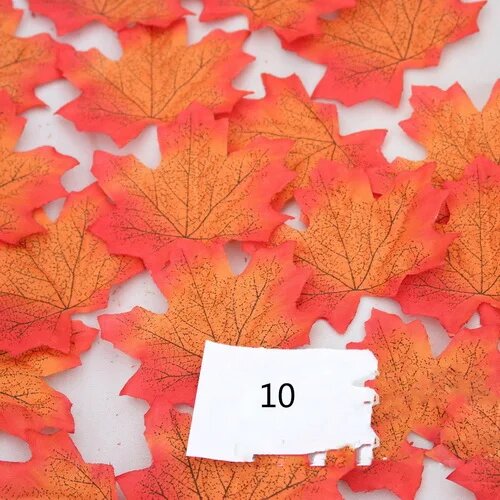 Искусственные кленовые листья Celadon 100 шт. Orange Red