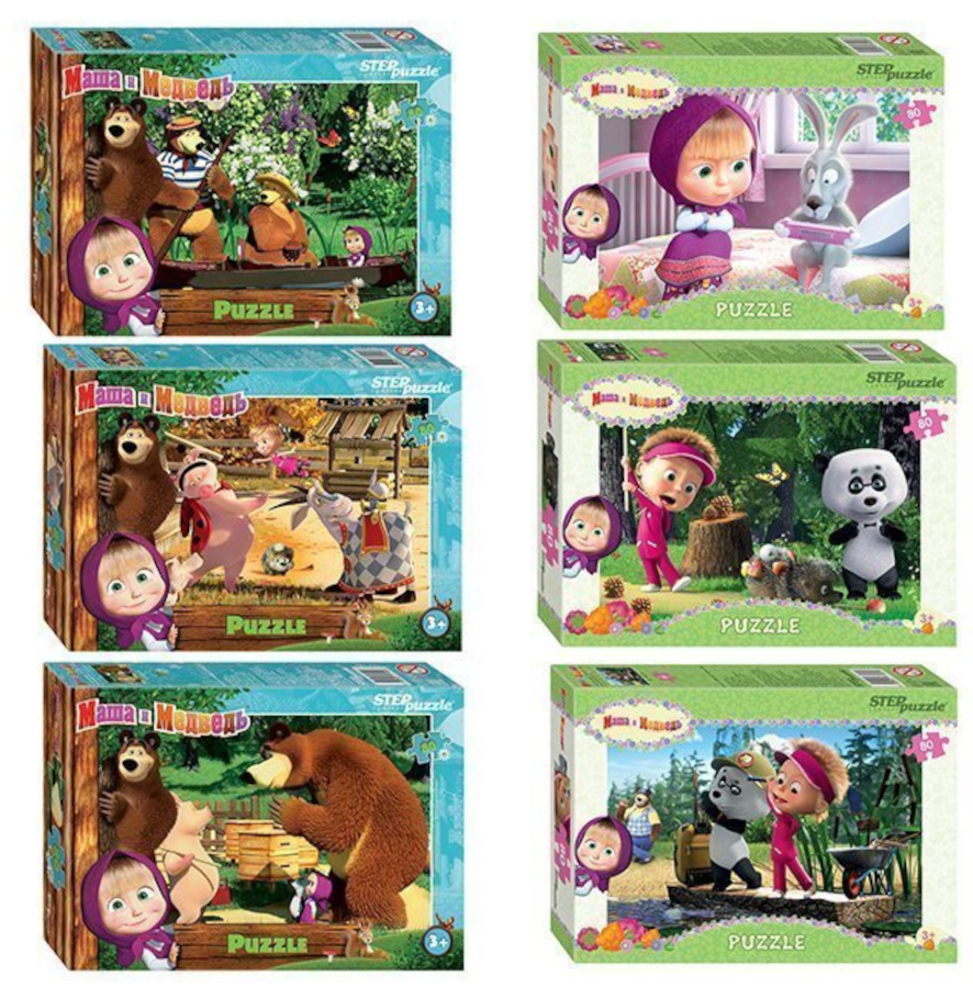 *Puz 80д. Степ Маша и Медведь (в ассорт.) (77162)