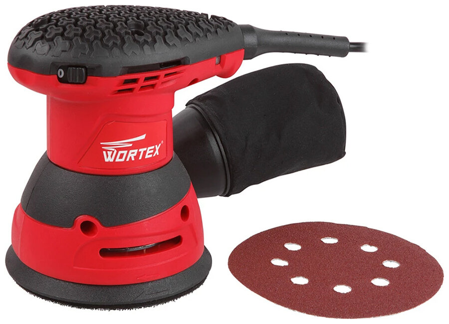 Эксцентриковая шлифовальная машина Wortex RS 1235 E в кор. (320 Вт, 125 мм, 6000 - 13000 кол/мин, регул. об, Амплитуда колебаний мм: 25) (RS1235E01319)