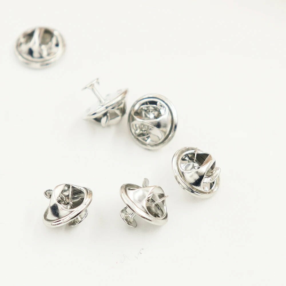 Основы для брошей, 50 шт, серебряные, Rhodium
