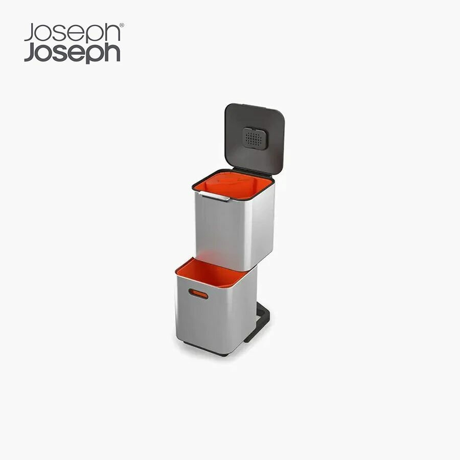 Мусорное ведро Joseph Joseph "Totem Compact" 30063, нержавеющая сталь, 40 л