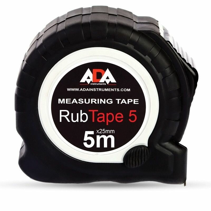 Рулетка ADA RubTape 5, сталь, с двумя стопами, 5 м (А00156)