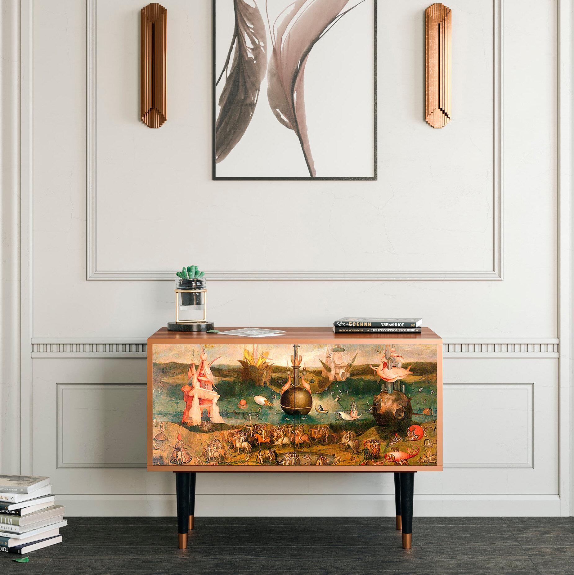 Комод - STORYZ - S1 Garden of Earthly Delights by Hieronymus Bosch, Размер - 94 x 69 x 48 см, Цвет корпуса - , Орех