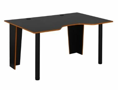 Стол компьютерный игровой (гарантия целости!), письменный, черный-оранжевый, 1 шт.