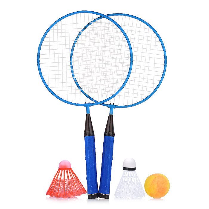 Набор 00-5684 "Бадминтон" две ракетки, 2 воланчика и мячик, в сетке
