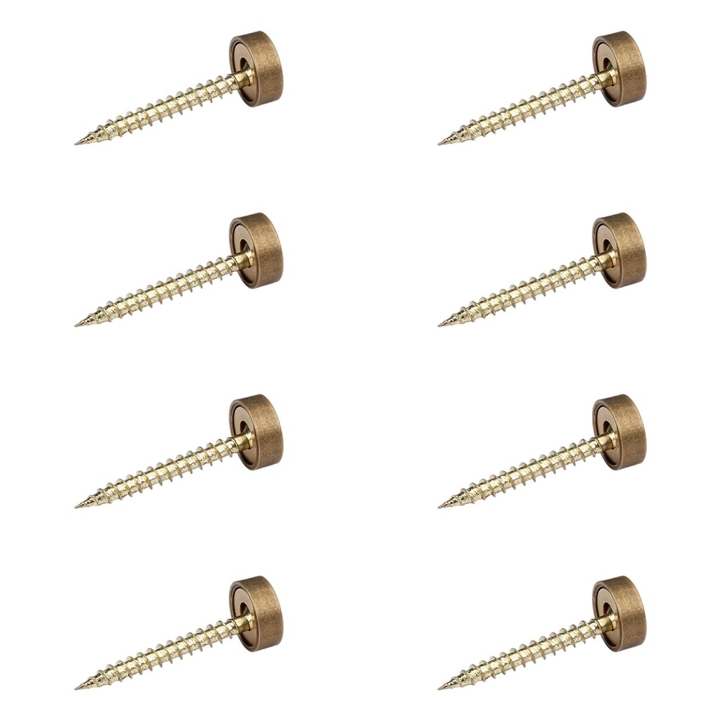 8 латунных декоративных шурупов с крышкой-бронза 12мм
