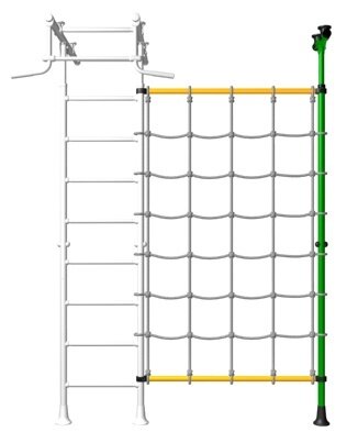 Стойка распорная Romana с канатным лазом, зеленый-желтый (ДСКМ-1-8.02-45)