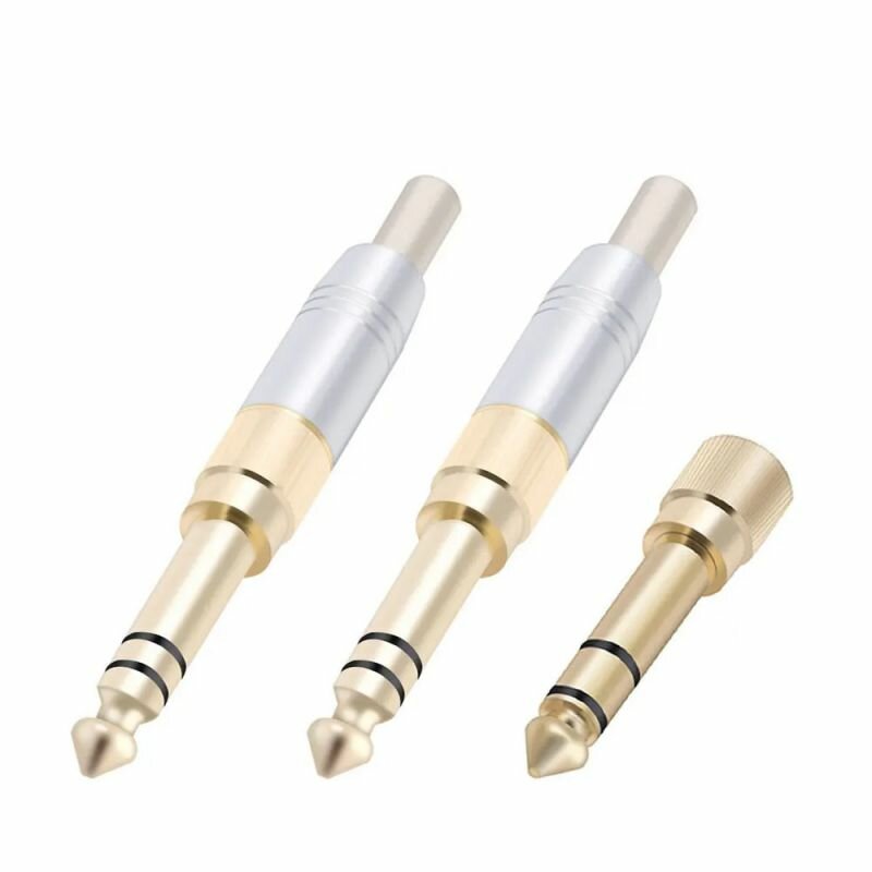 2 шт. 2 в 1 Montage Draht Stecker audio 6 35 мм 3-полюсный стерео Lautsprecher Stecker 2in1 Montage Draht Stecker