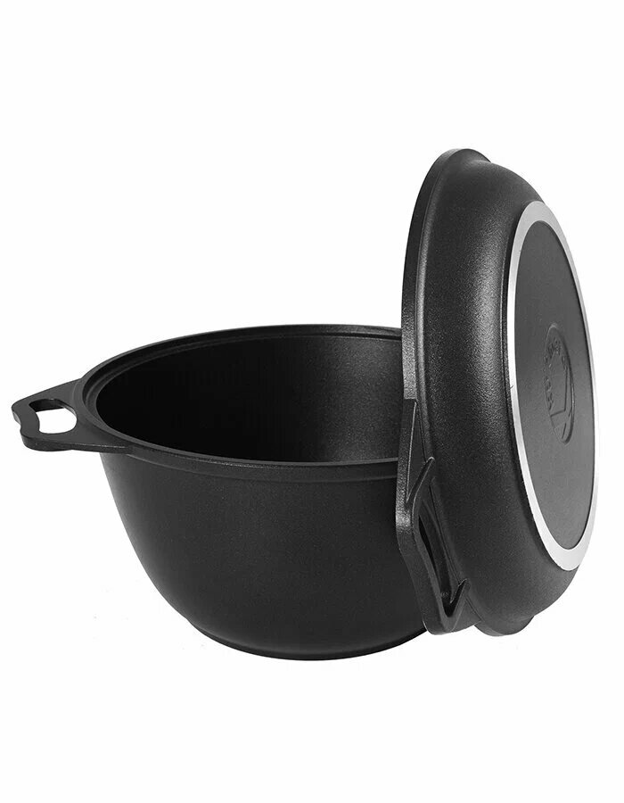 Казан с крышкой сковородой Kukmara Традиция, с антипригарным покрытием, 3 л