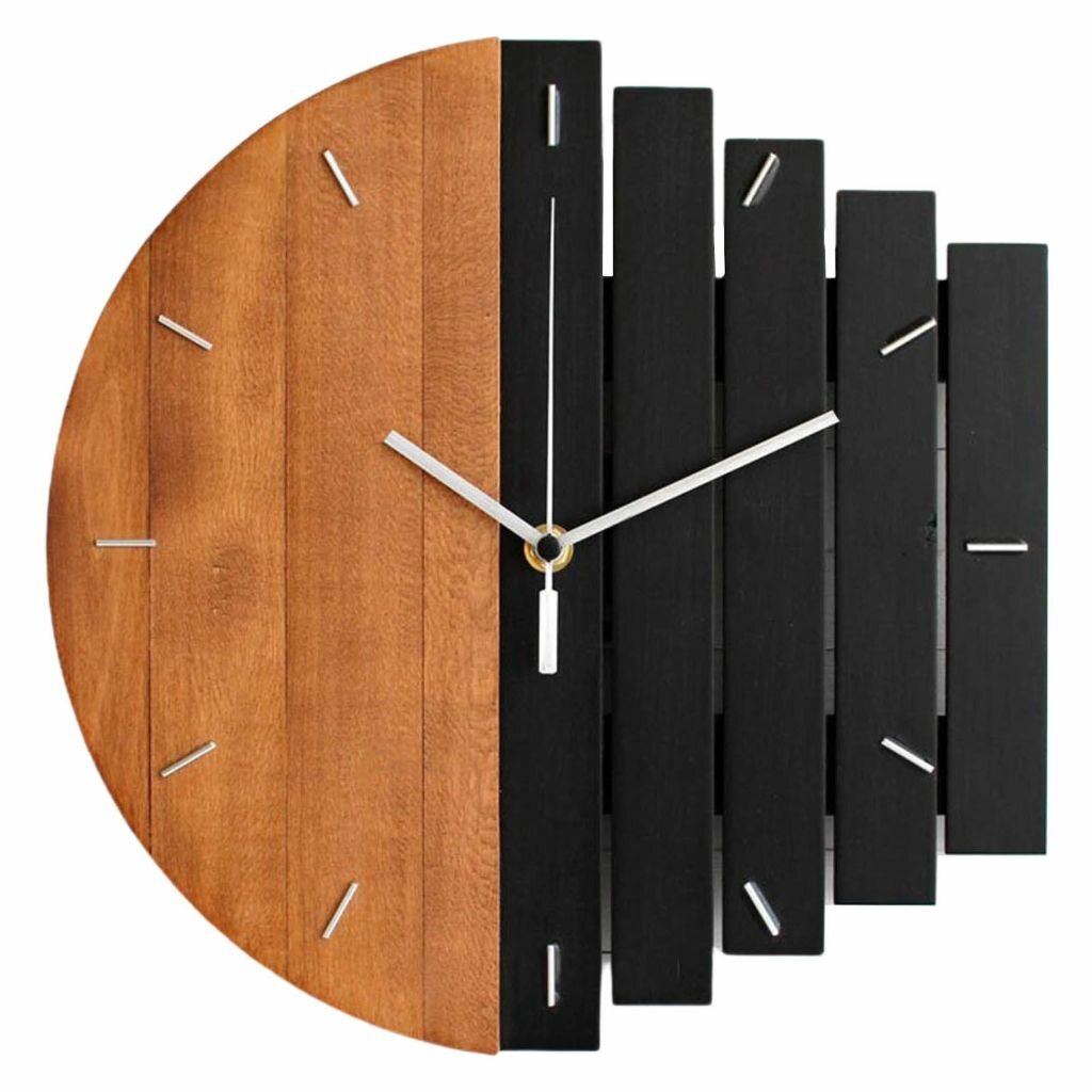 Абстрактные настенные часы в индустриальном стиле деревянные аналоговые Ornament Crafts