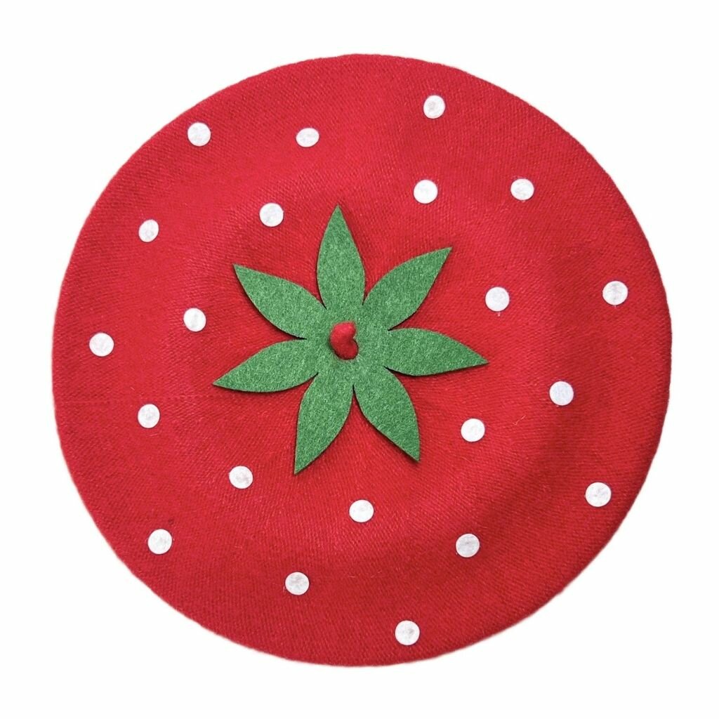 Шерстяная шапочка в форме гриба (1 штука)-красная-модель для взрослых M