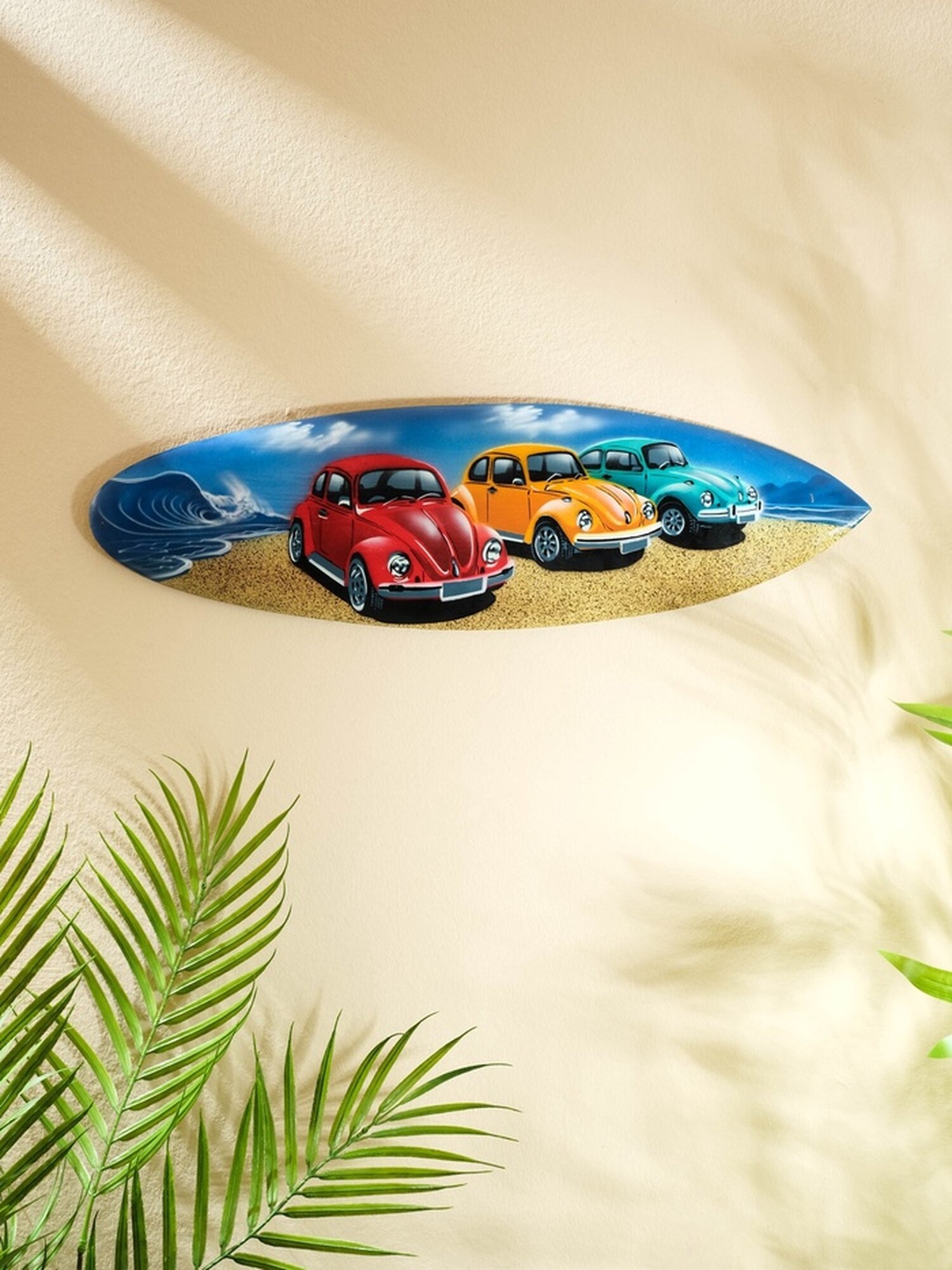 Панно Сима-ленд «Доска для сёрфа Три Жука», 50 x 17 см, деревянное