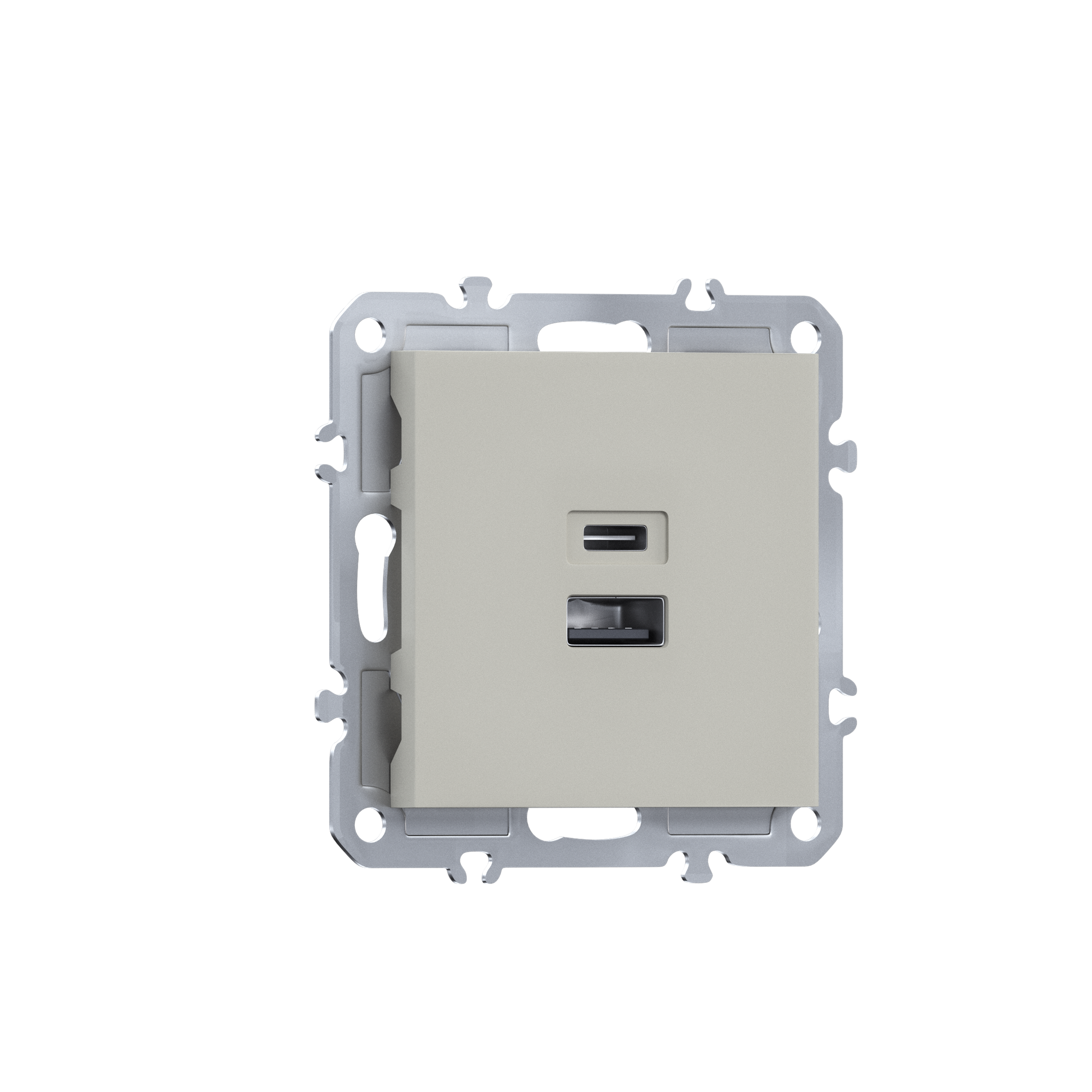 USB-зарядка типа A+С 3100мA 20Вт, цвет матовый кашемир, серия A07, Donel