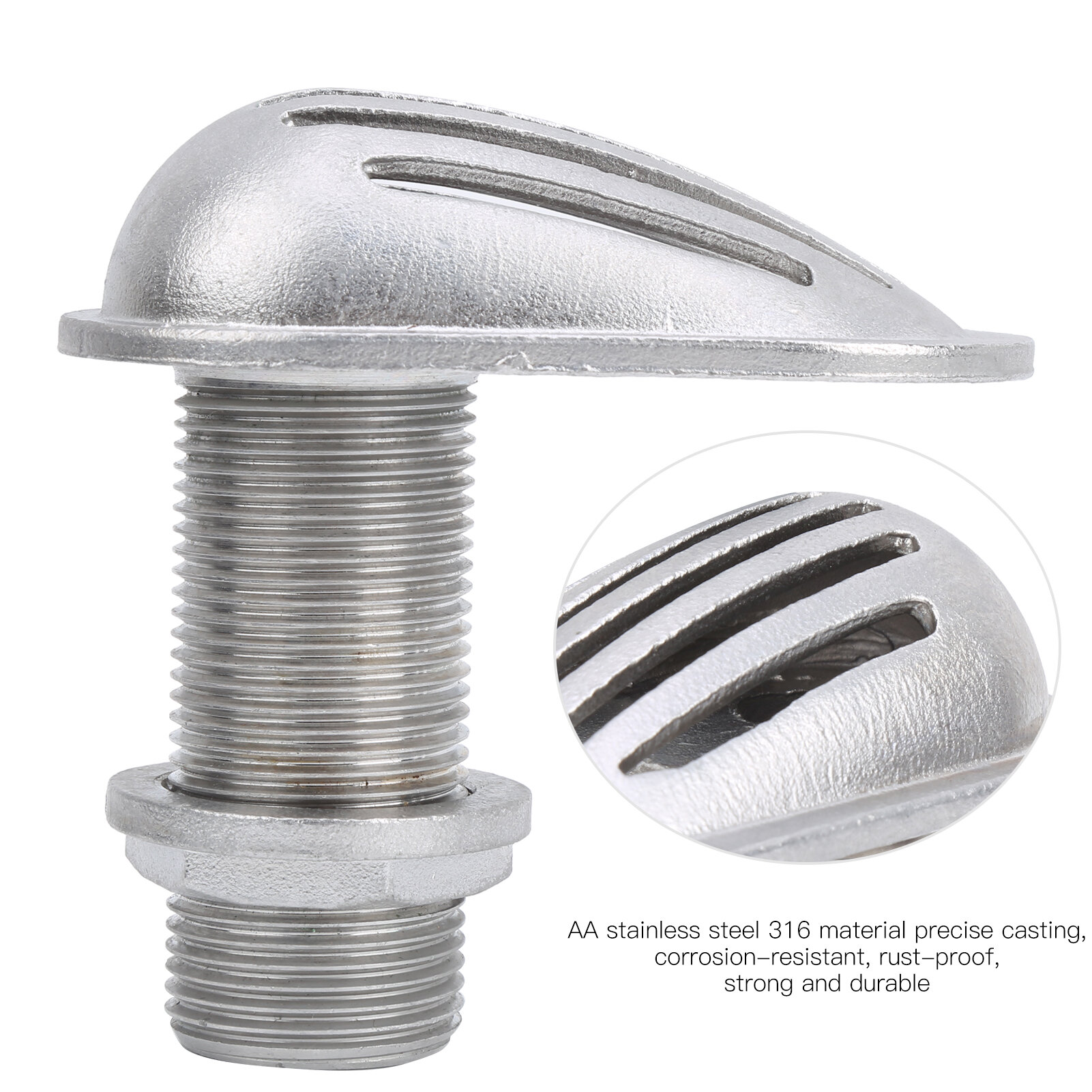 MJS023 Нержавеющая сталь 316. Водозаборный фильтр для морской лодки. Сквозной фильтр для забора воды. Совок (MJS023-1in).